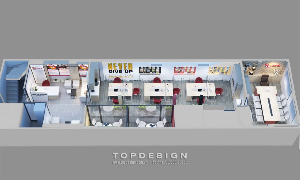 Thiết kế nội thất văn phòng du học CMMB (CMMB Office) - TOPDESIGN